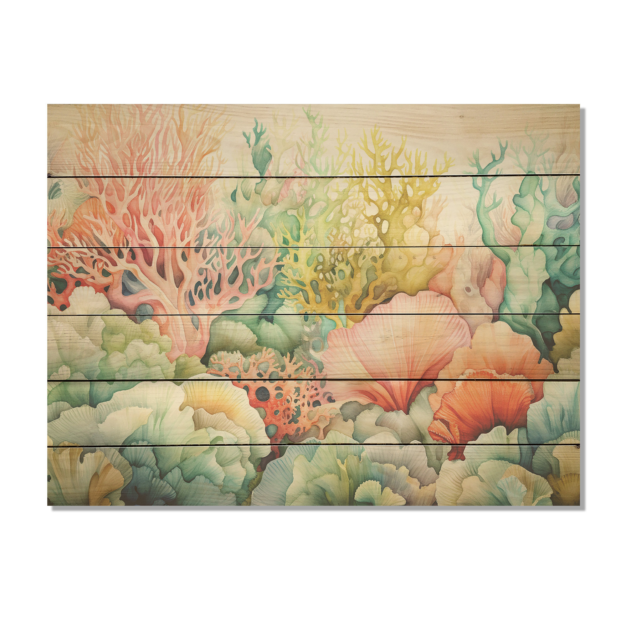 Beachcrest Home™ Colourful Coral Reef Heaven - Coastal Coral Under ...