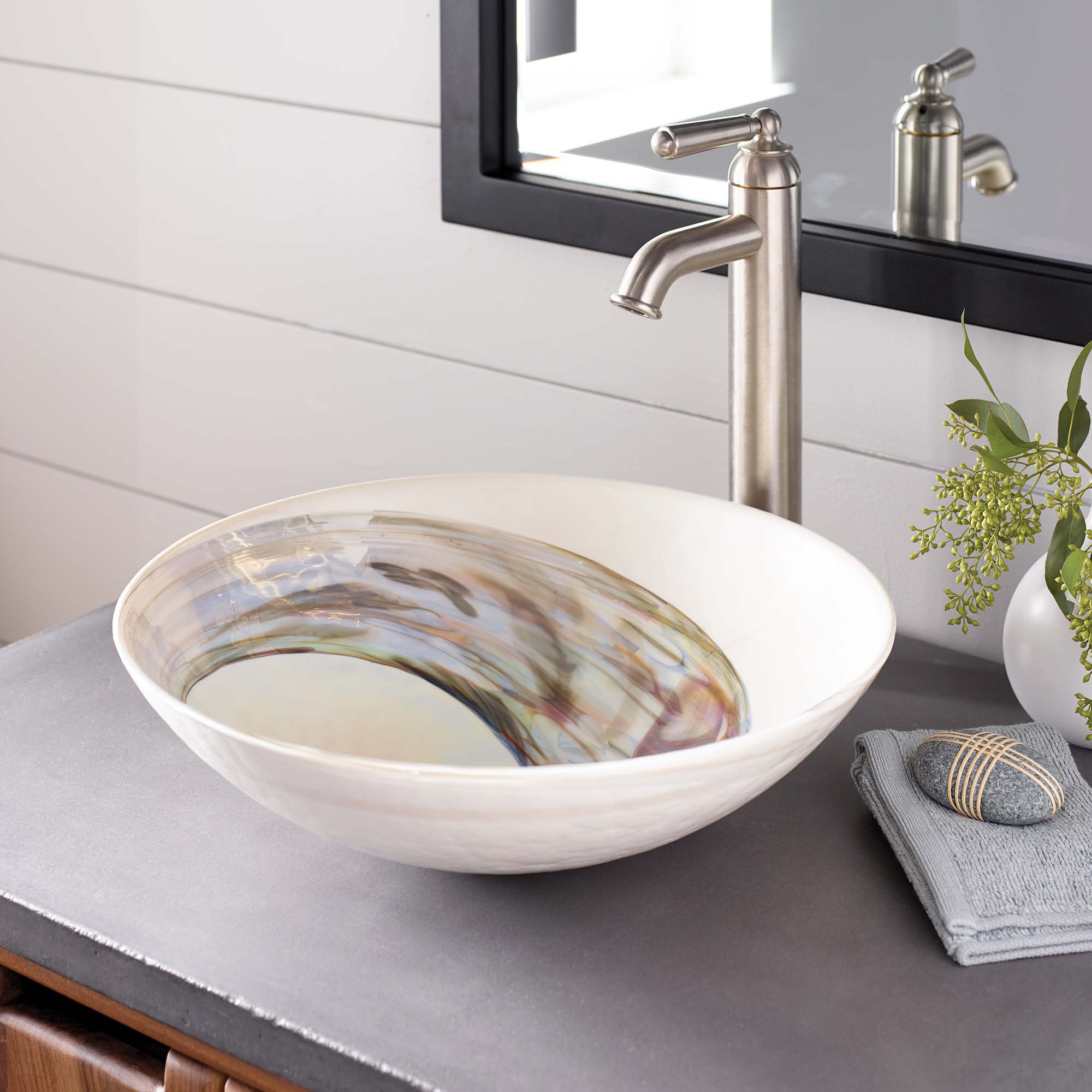 Native Trails Murano Glass Handmade Circular Vessel Bathroom Sink | Wayfair