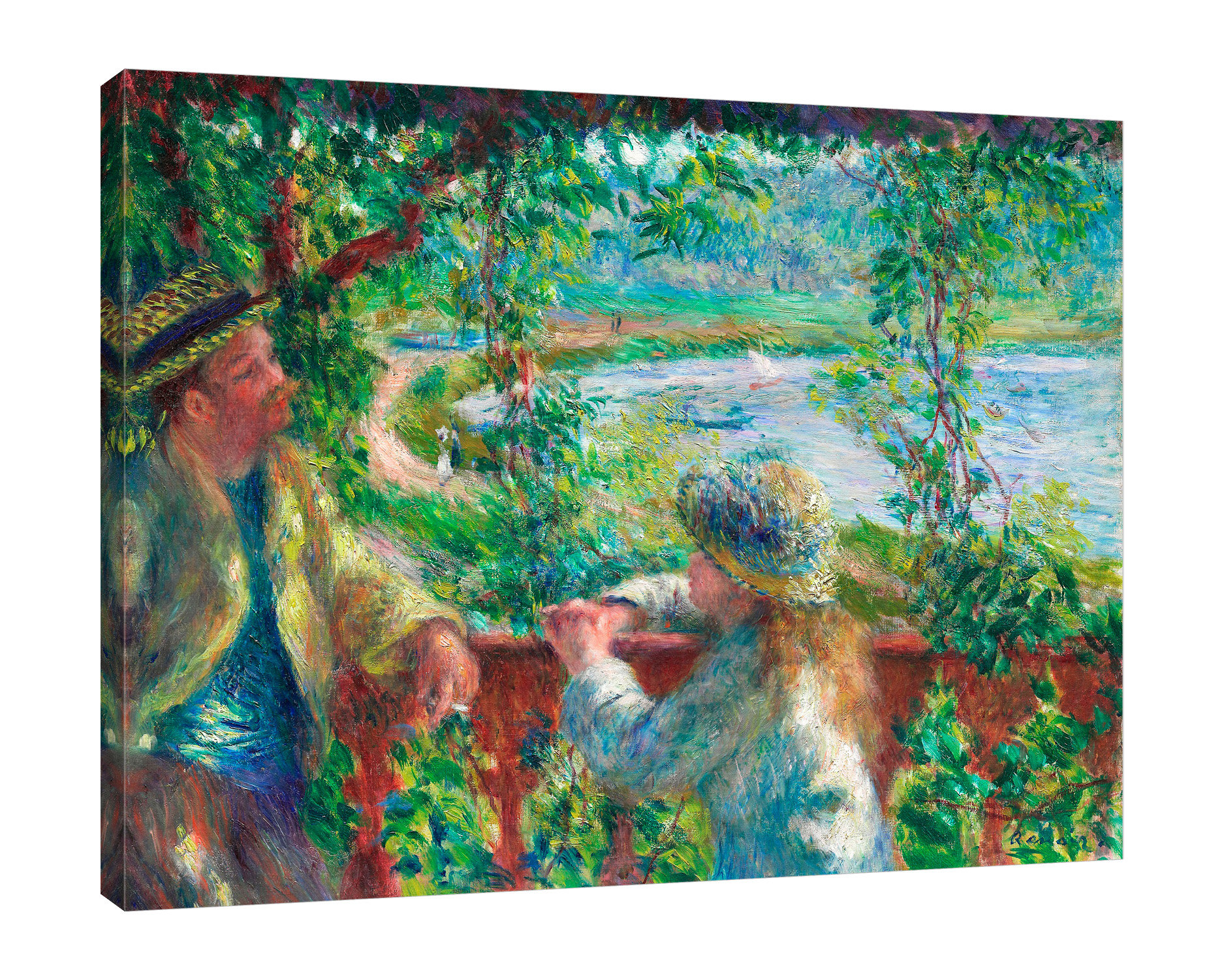 Jaxson Rea Near The Lake by Pierre-Auguste Renoir - Wrapped Canvas ...