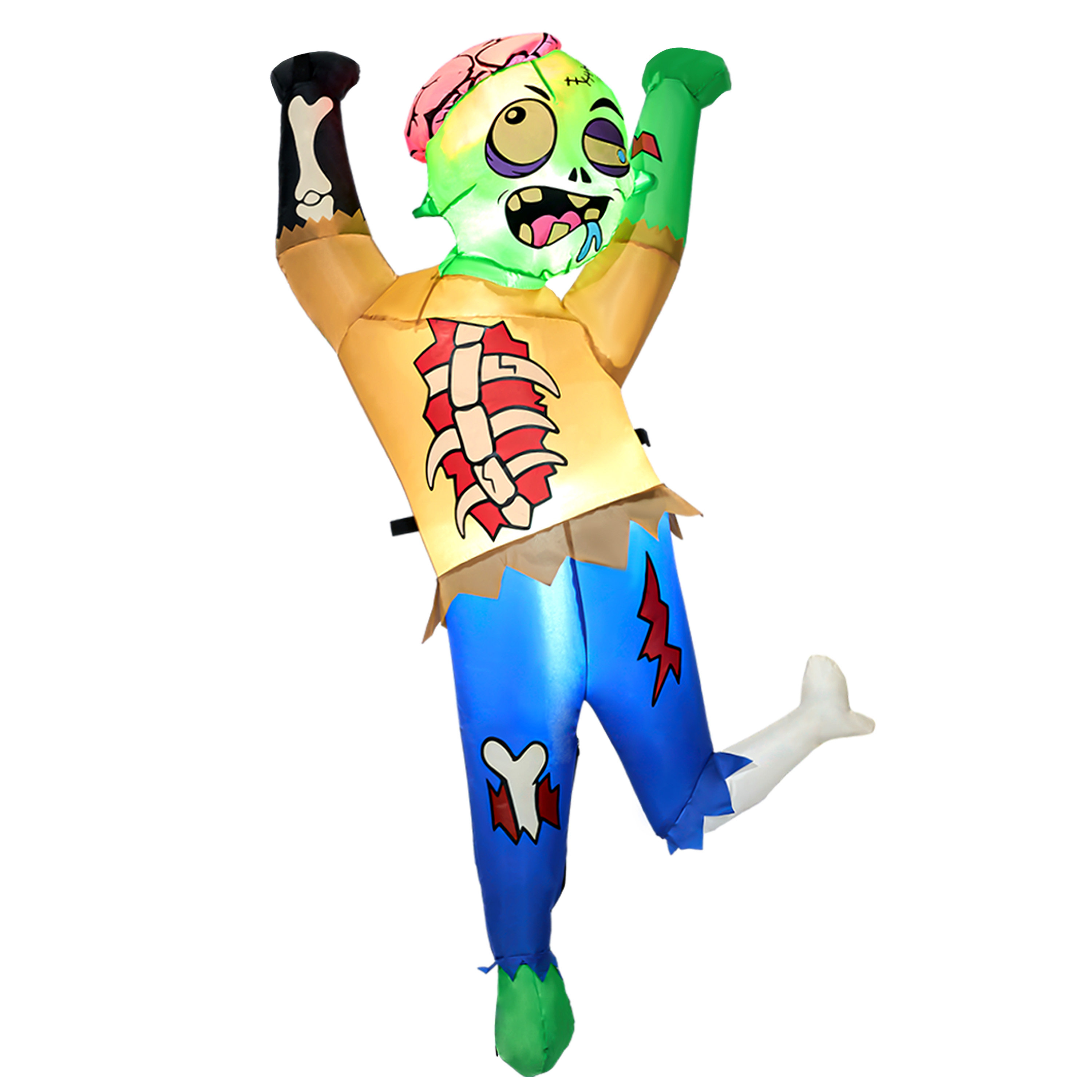 Dakota Fields 5FT LED Inflatable Zombie for Spooky Halloween | Wayfair