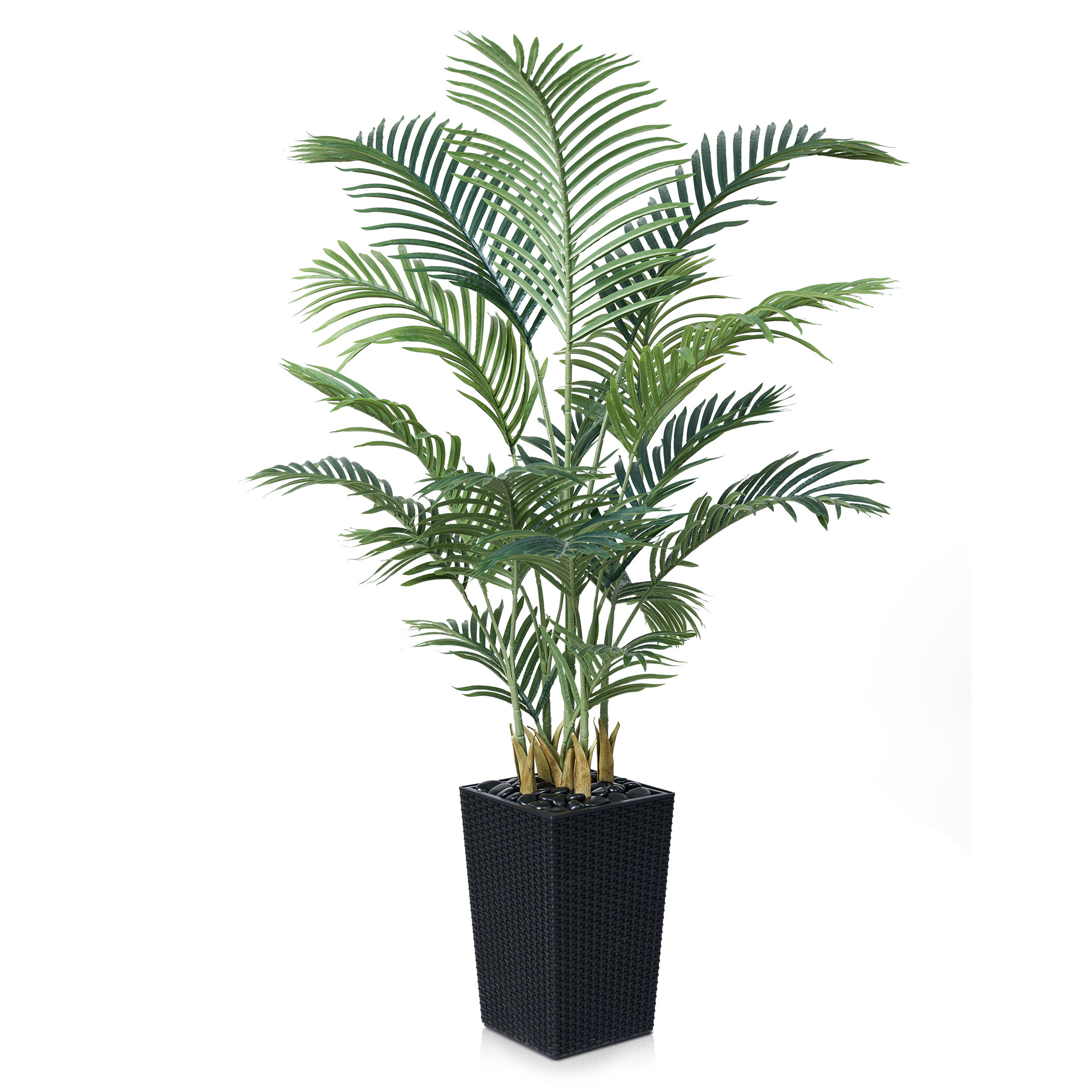 Primrue Adcock UV Resistant Artificial Palm Tree, Faux Palm Tree with ...