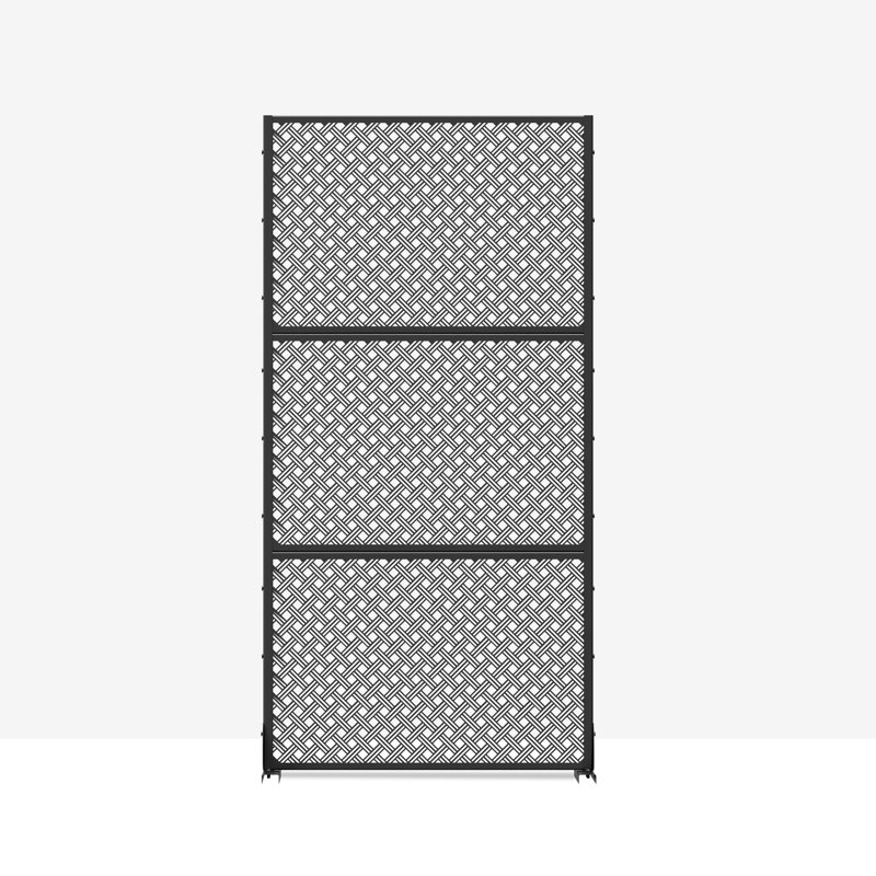 MAYEERTY Galvanized Sheet Metal Privacy Screen | Wayfair