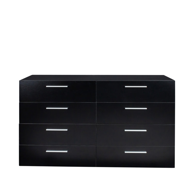 Ebern Designs Johnica 8 - Drawer 55.1" W Double Dresser & Reviews | Wayfair