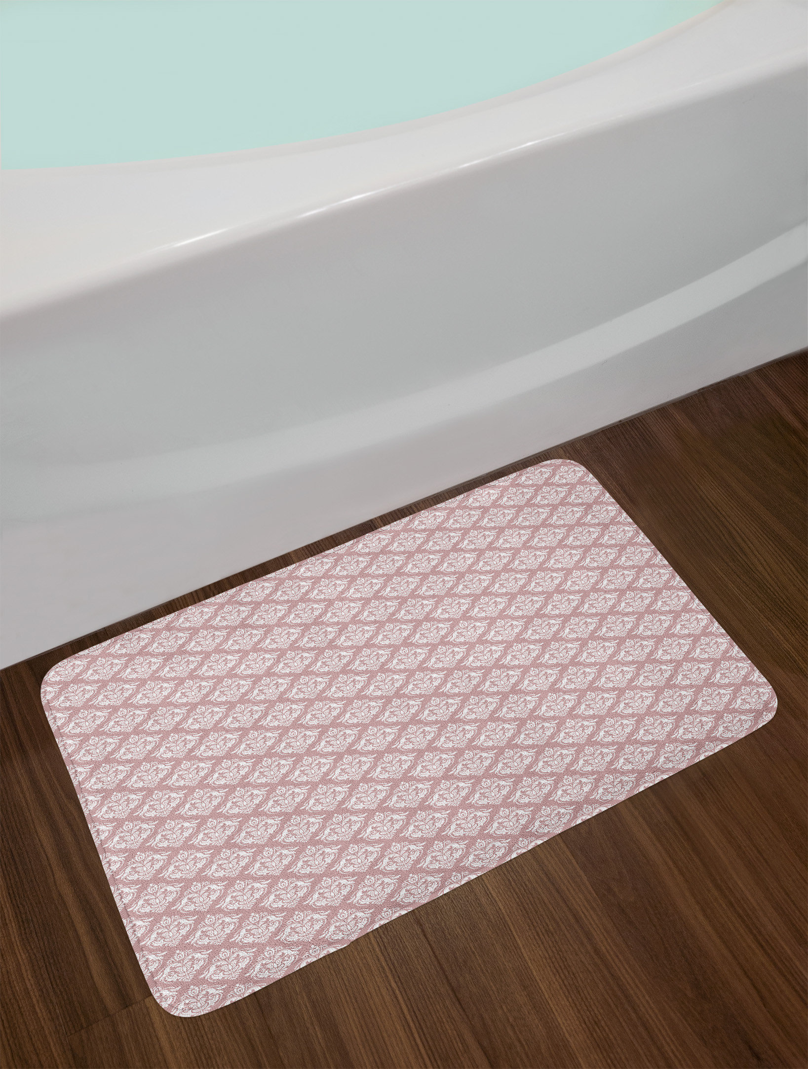 East Urban Home Damask Plush Bath Mat, Art Deco Interior Design, 30.2 ...