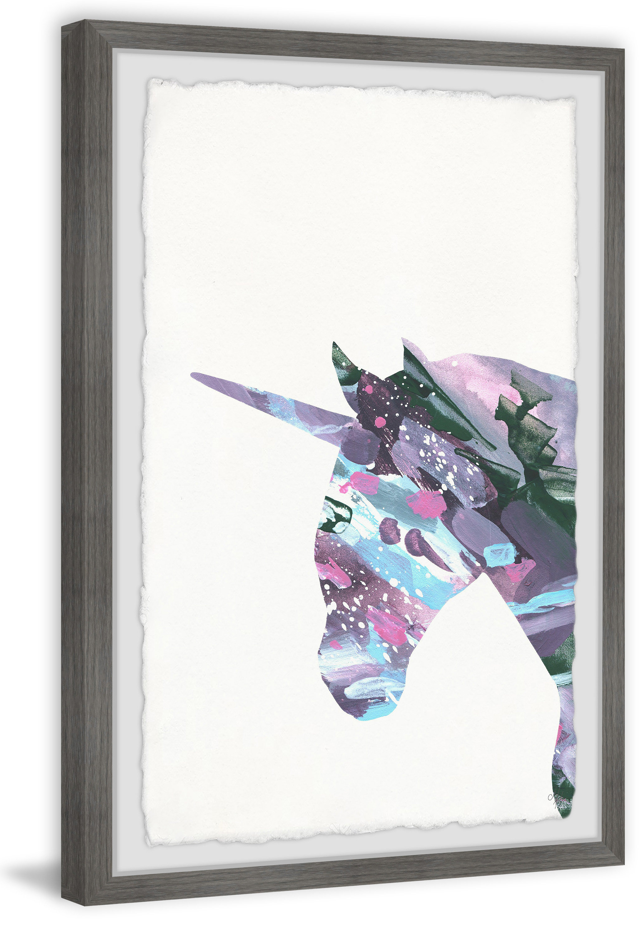Isabelle & Max™ Migel Dashing Unicorn II Framed Print | Wayfair