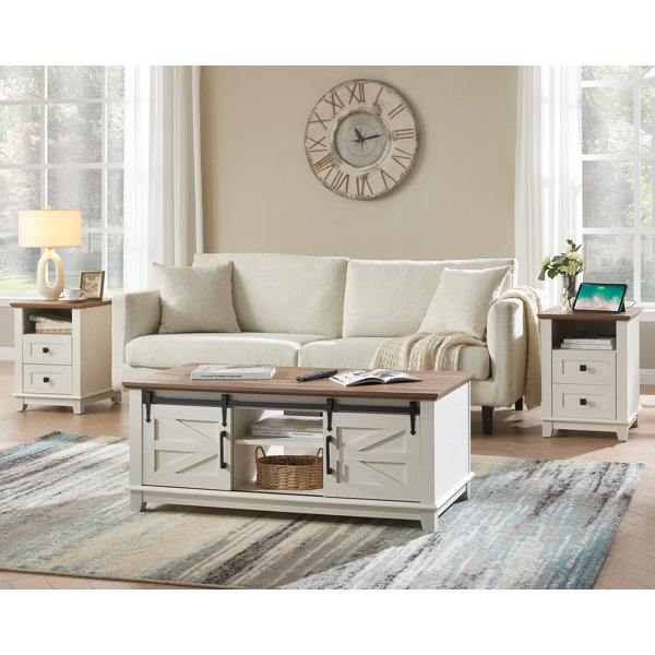 August Grove® Chimira 3 - Piece Living Room Table Set & Reviews | Wayfair