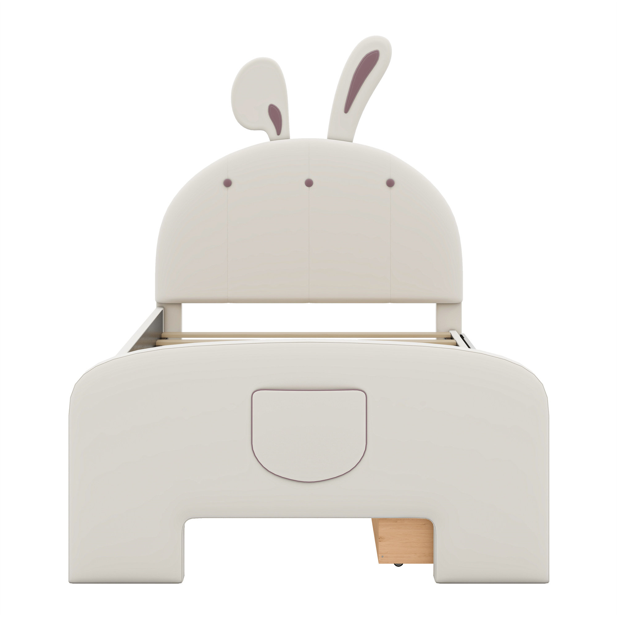 Harper Orchard Platform Bed With Rabbit-Shaped Headboard, With Drawers ...