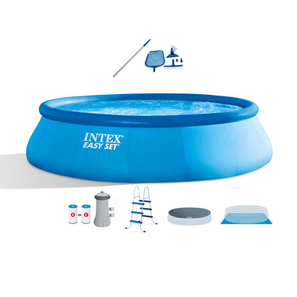 Intex 15' x 42" Easy Set Portable Inflatable Swimming Pool and ...