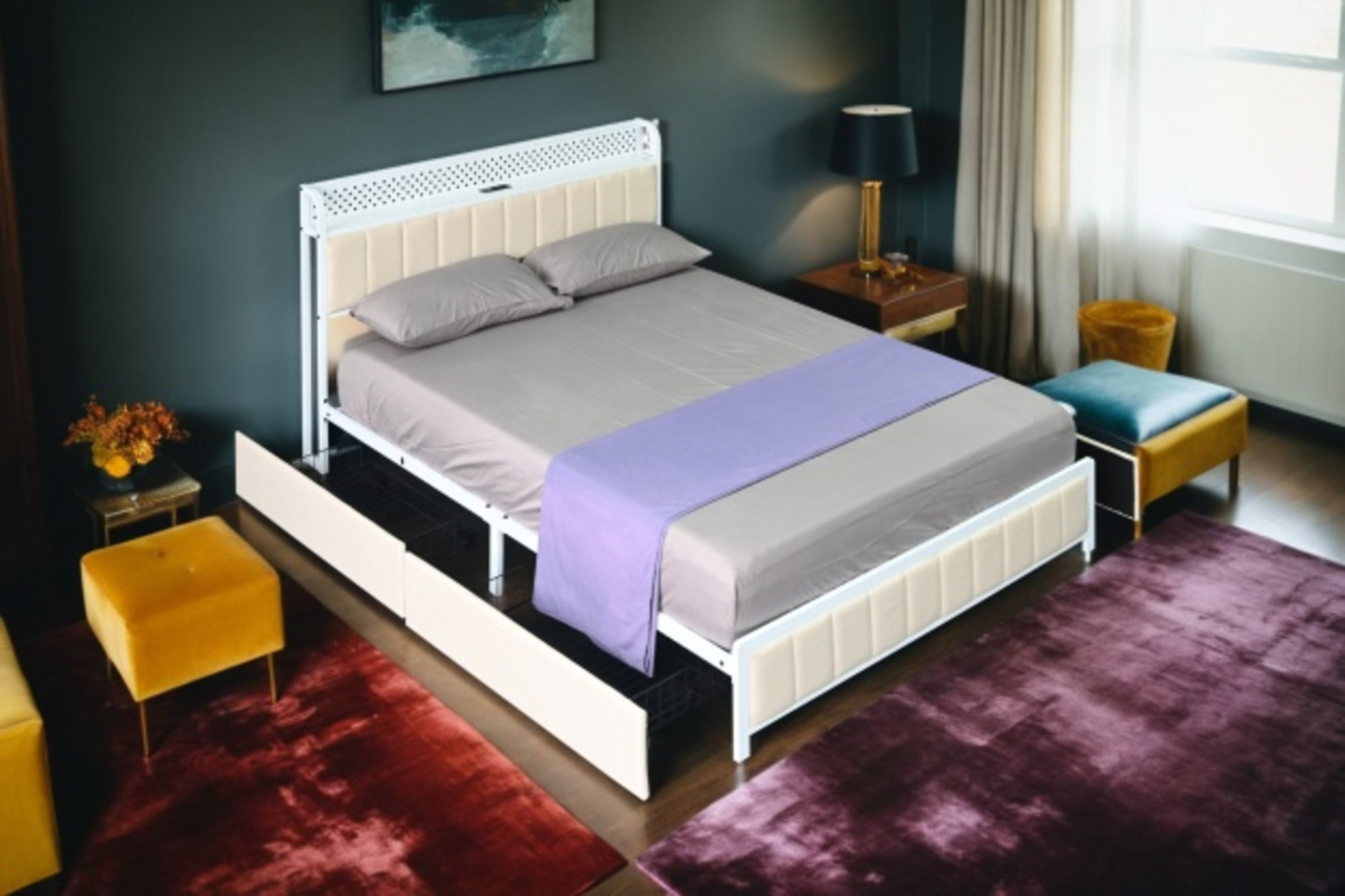 Wrought Studio™ Wrought Studio Bed Frame with 4 Storage Drawers ...