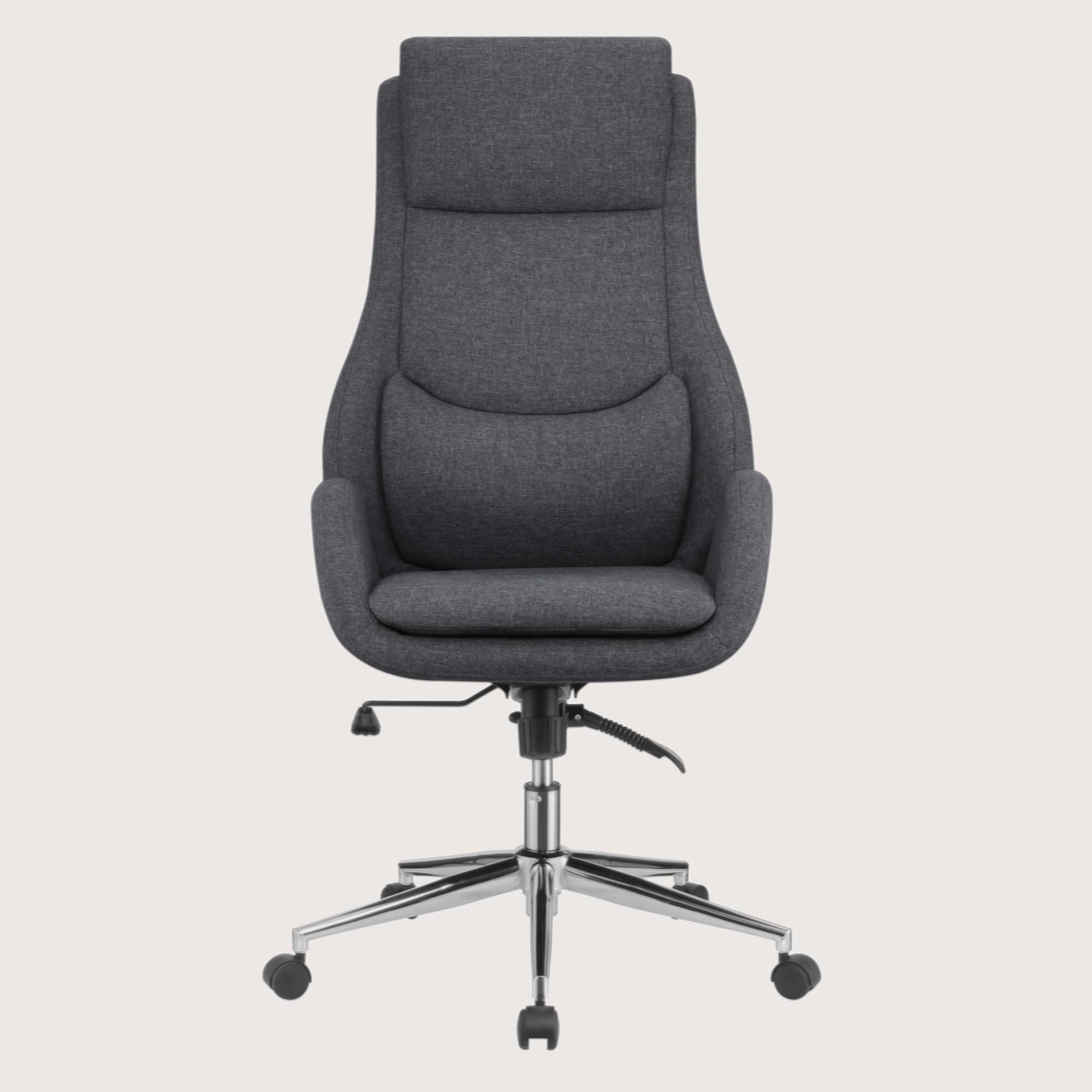 David Chrome And Grey Adjustable Desk Chair | Wayfair