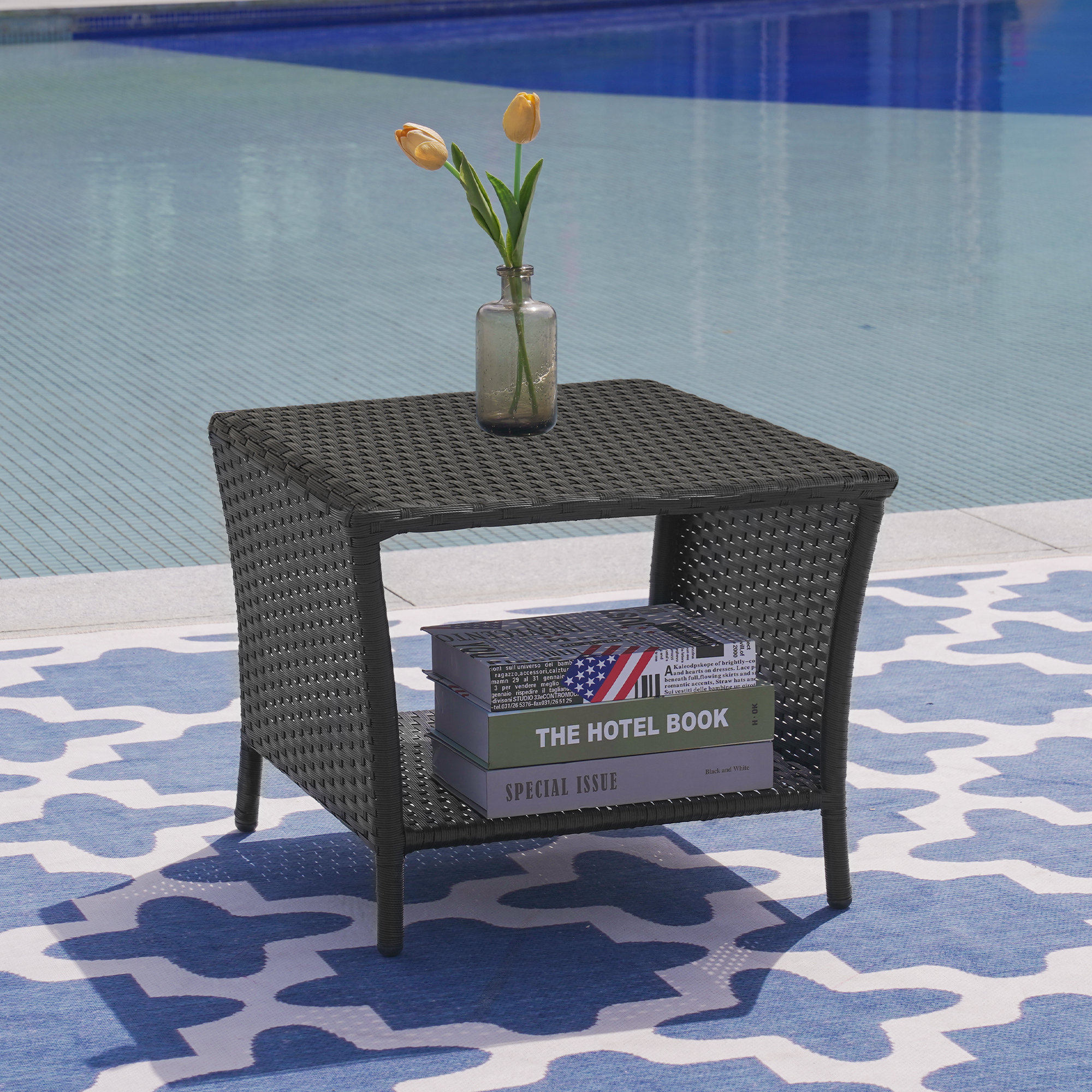 Winston Porter Wicker Patio Table & Reviews | Wayfair