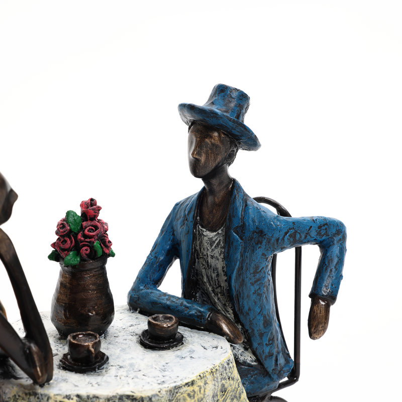 Lark Manor™ Modern Brown Polyresin Couple Date Night Tabletop Home ...