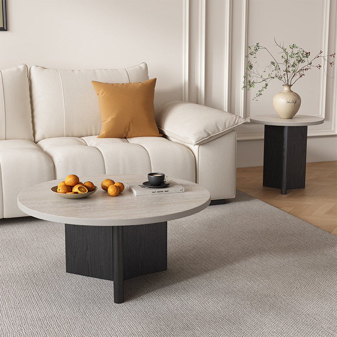LIZIYE Modern simple solid wood cave stone coffee table | Wayfair