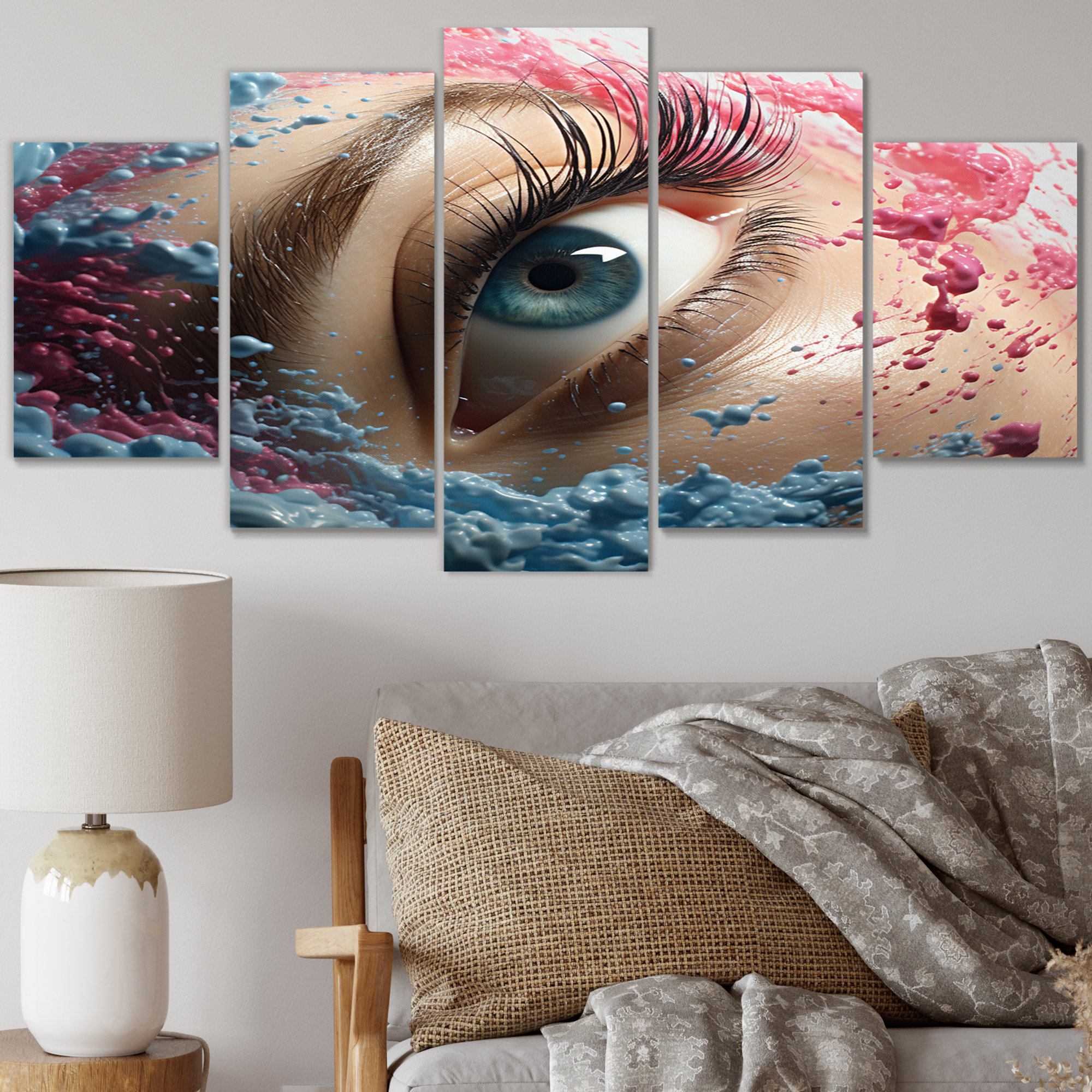Latitude Run® Blue Eye Visions - Modern Wall Decor - 5 Panels | Wayfair