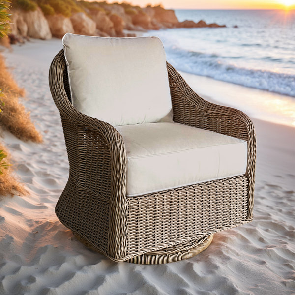 Red Barrel Studio® Karrina Swivel Resin Outdoor Rocker & Glider Lounge ...
