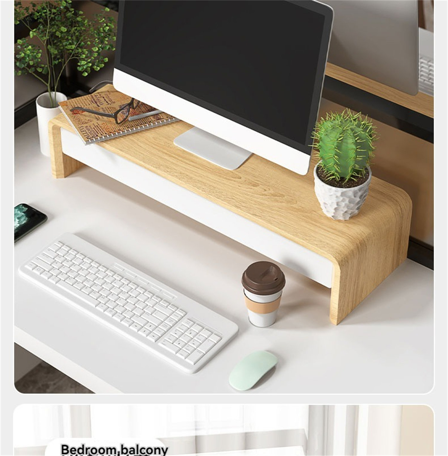 Hokku Designs Rubee Manufactured Wood Monitor Stand | Wayfair