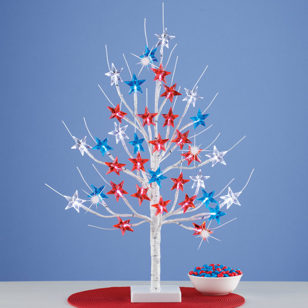 The Holiday Aisle® LED Lighted Patriotic Star Tree Decoration - Wayfair ...