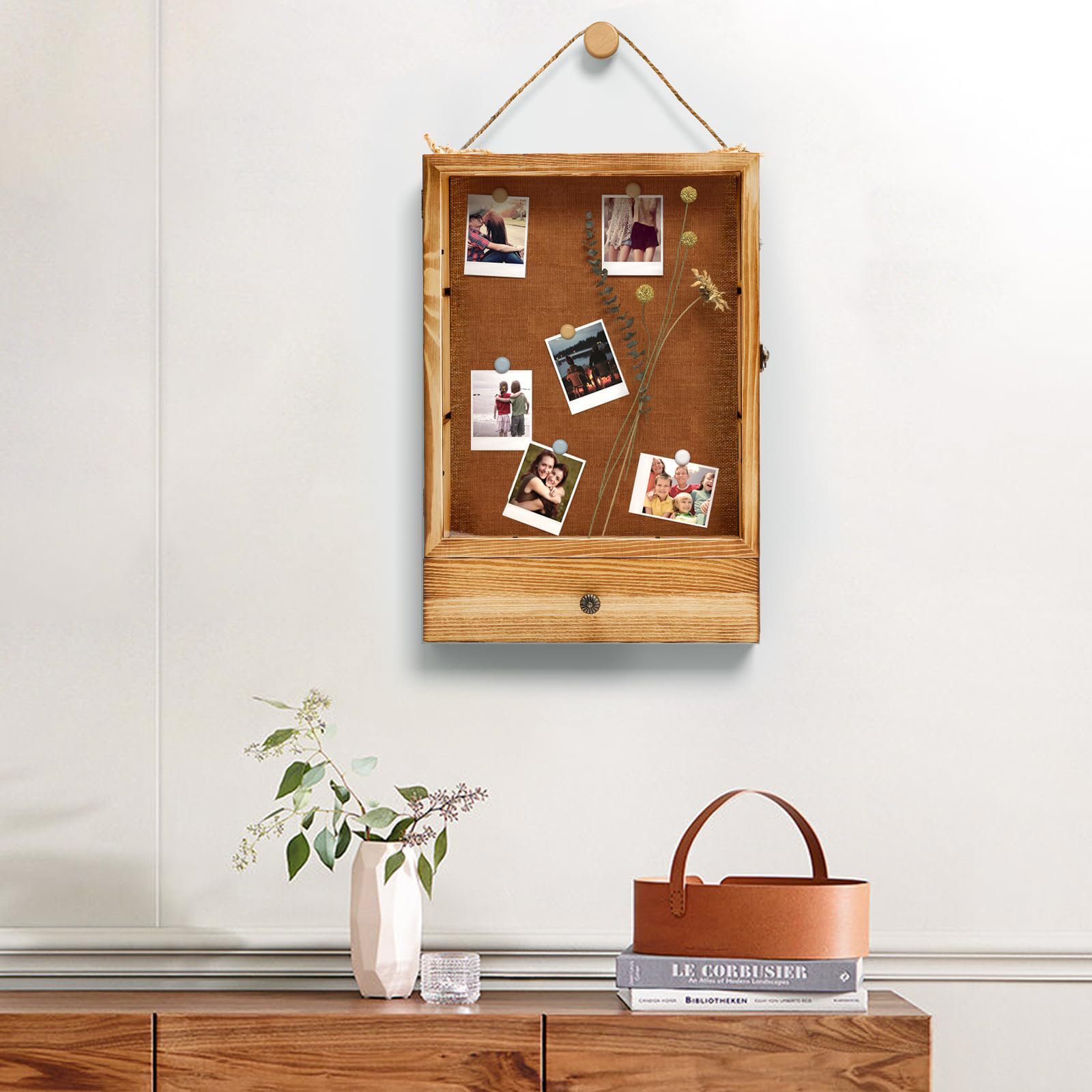 Gracie Oaks Large Shadow Box Frame, Deep Shadow Box With Drawers And ...