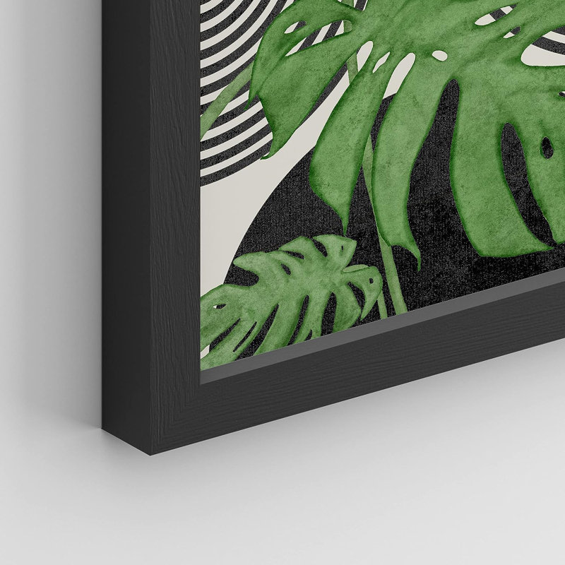 geometric monstera leaf