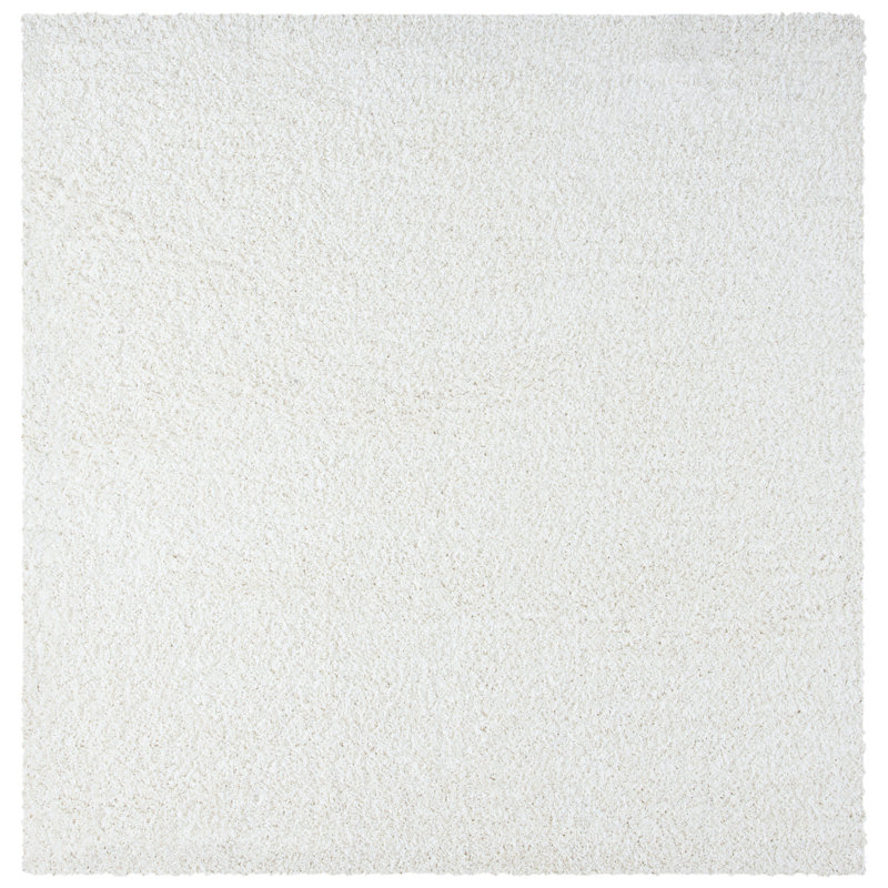 Brayden Studio Warwickshire Solid Colour Hand Woven Hand Hooked Cream ...