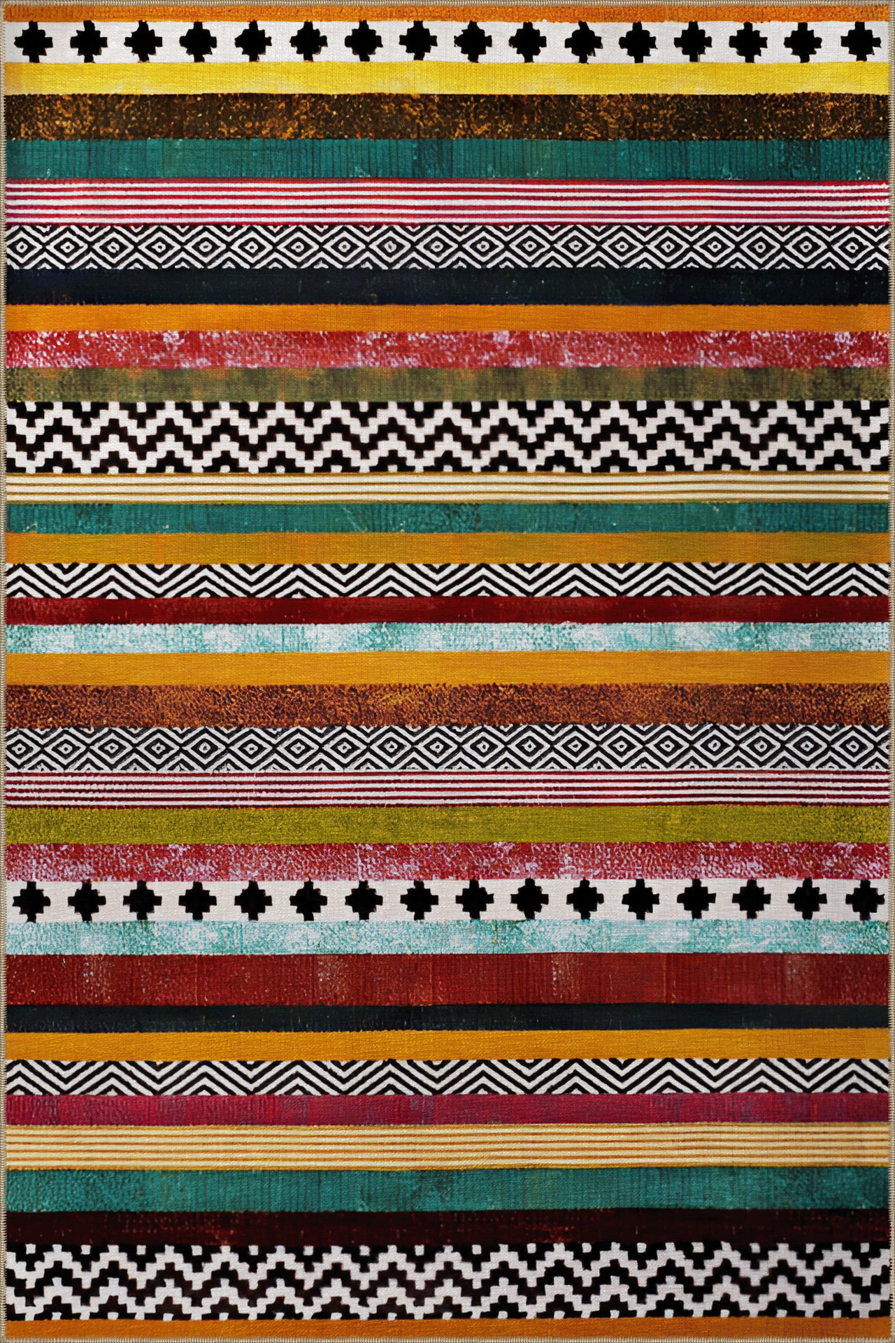 Foundry Select Multicolor Stripe Line Sectioned Abstract Shape Pattern ...