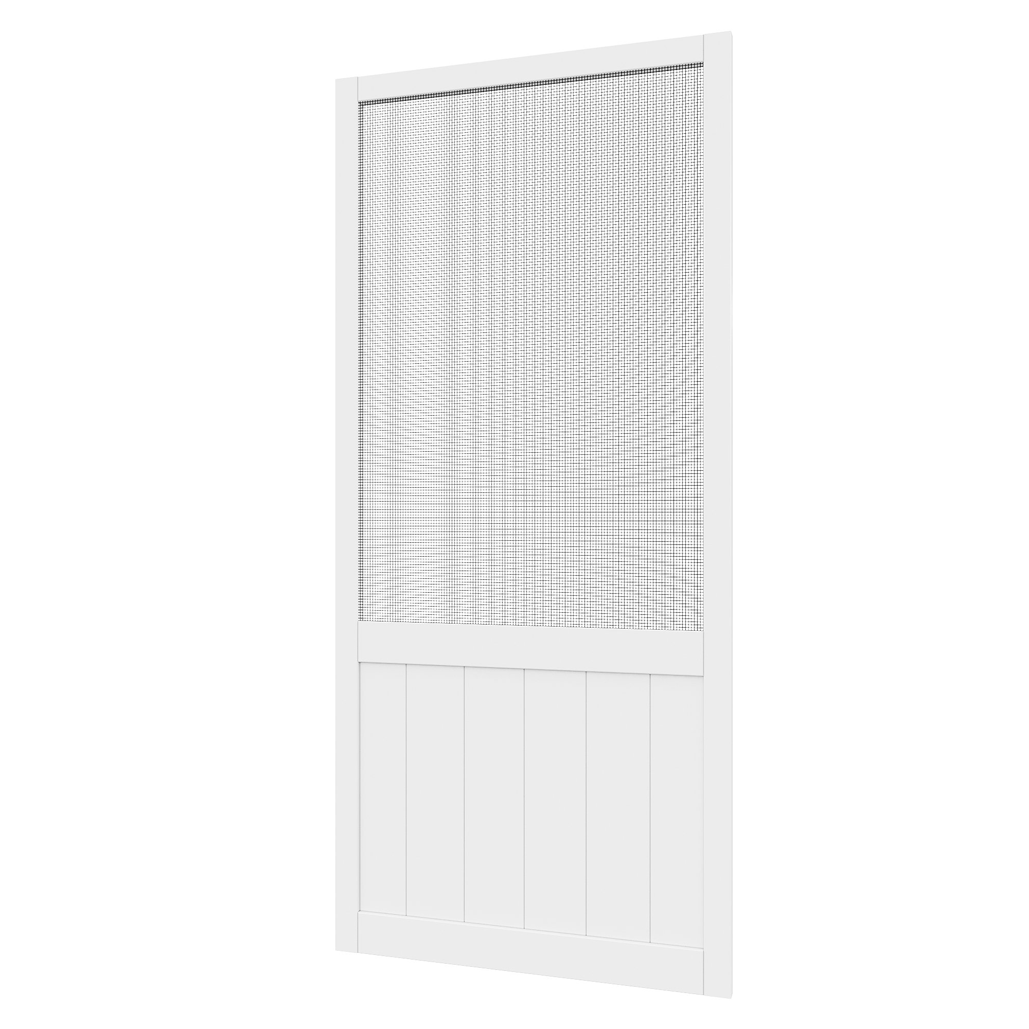 Buildsy 80 in. Half Lite Universal White Finish Pine Gauze Mesh Screen ...