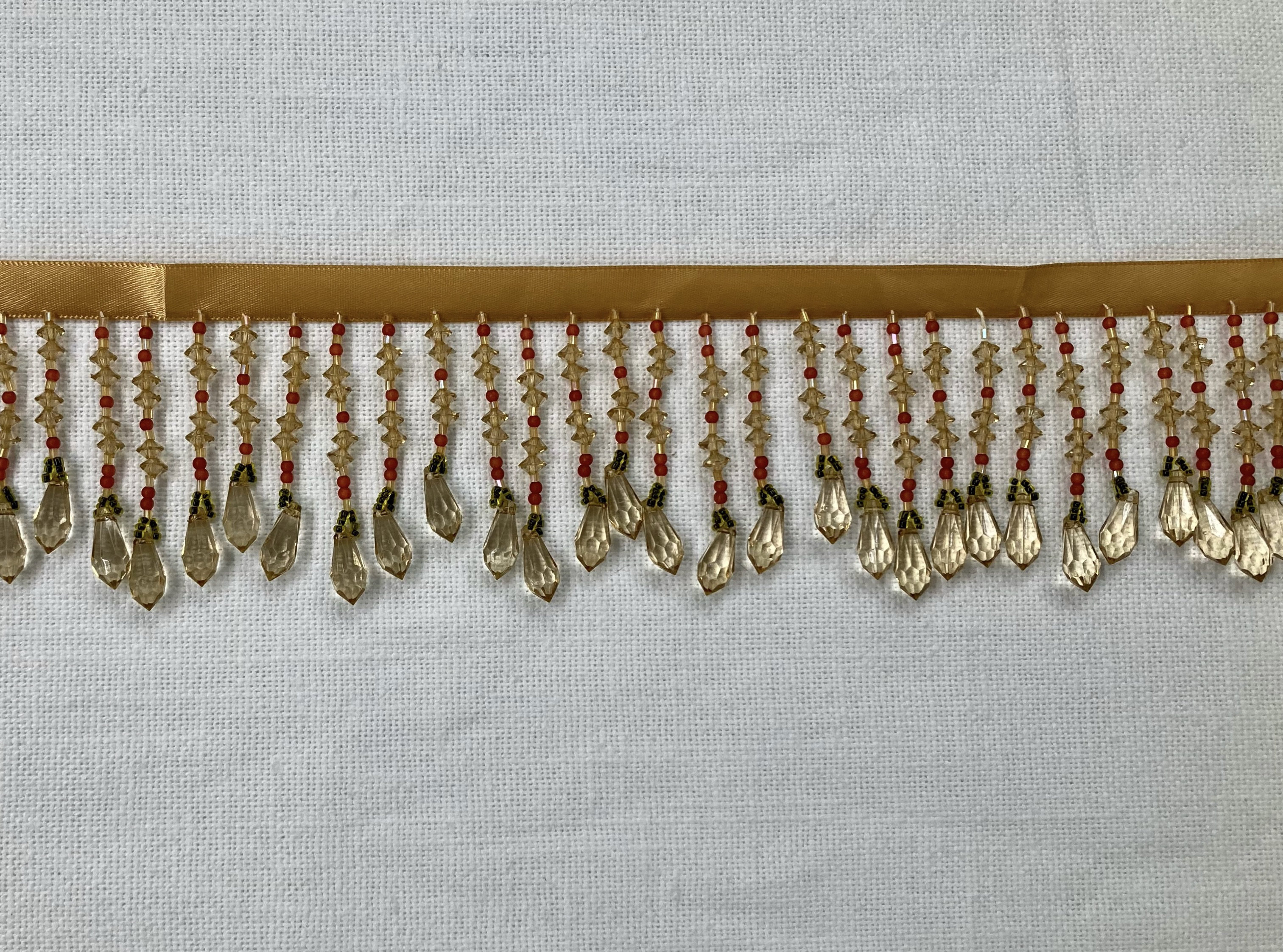 Rose Lace And Braid Crystal Beaded Fringe 3" Width Trim Sold By The ...