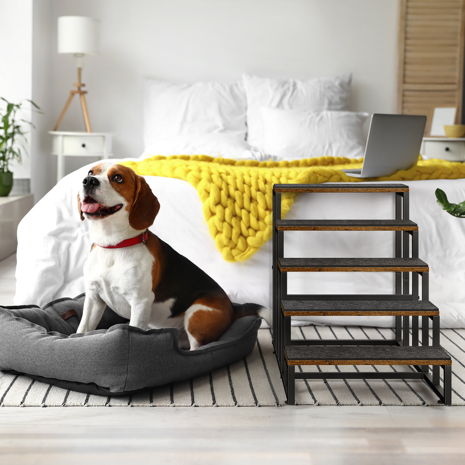 Tucker Murphy Pet™ 4-Steps Pet Stairs For Dog And Cat, Black | Wayfair