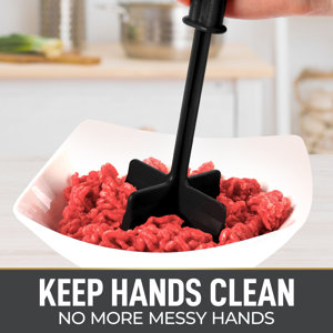 Zulay Kitchen Simple Craft Meat Chopper - Meat Masher, Ground Beef ...