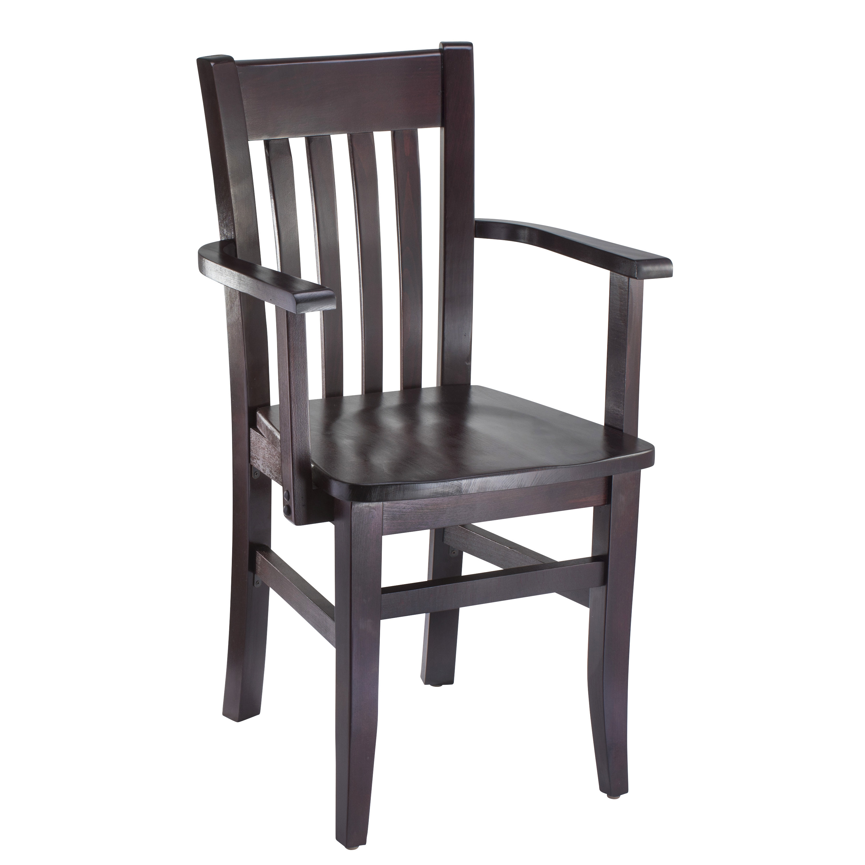 Breakwater Bay Henson Solid Wood Slat Back Arm Chair & Reviews | Wayfair