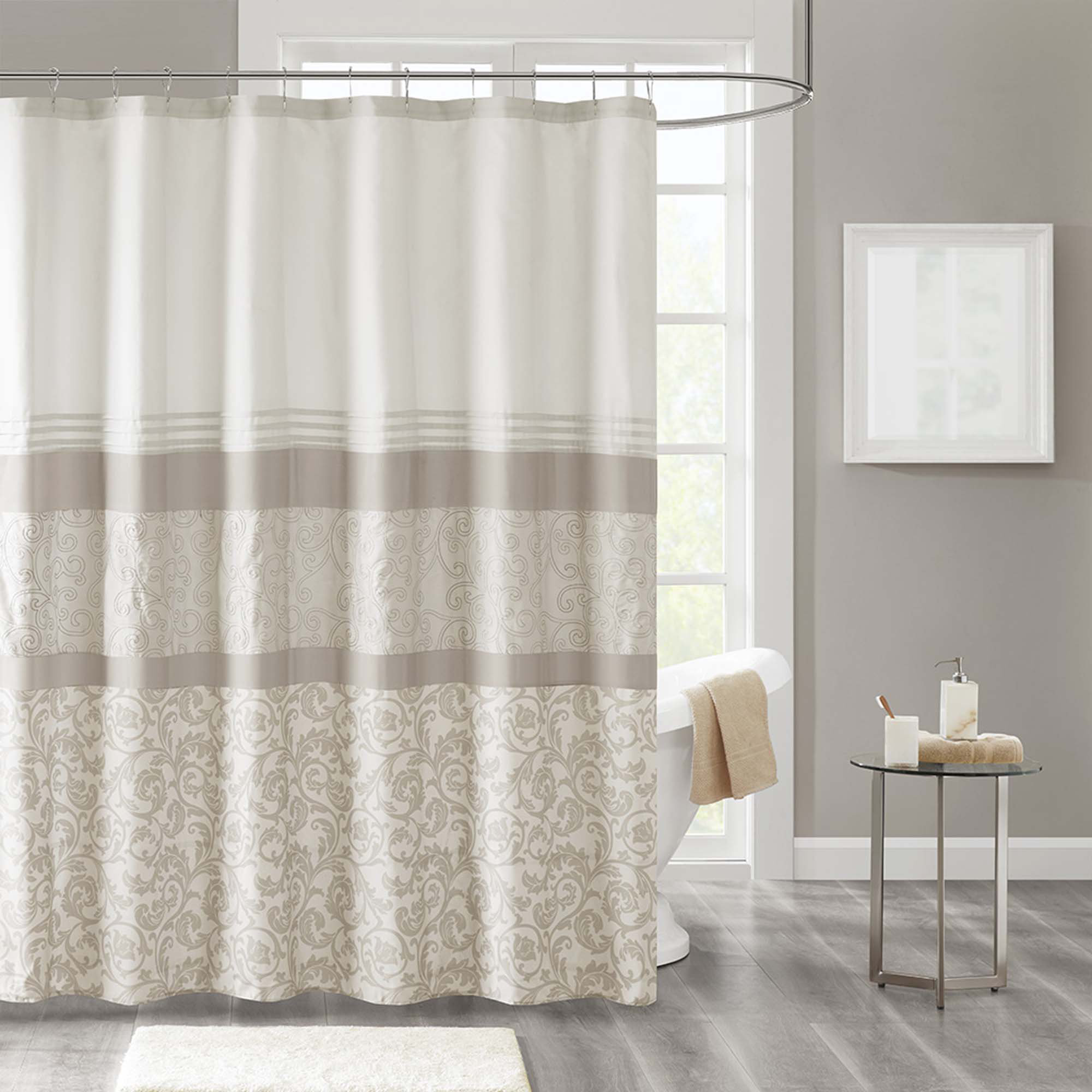 Lark Manor™ Printed And Embroidered Shower Curtain | Wayfair