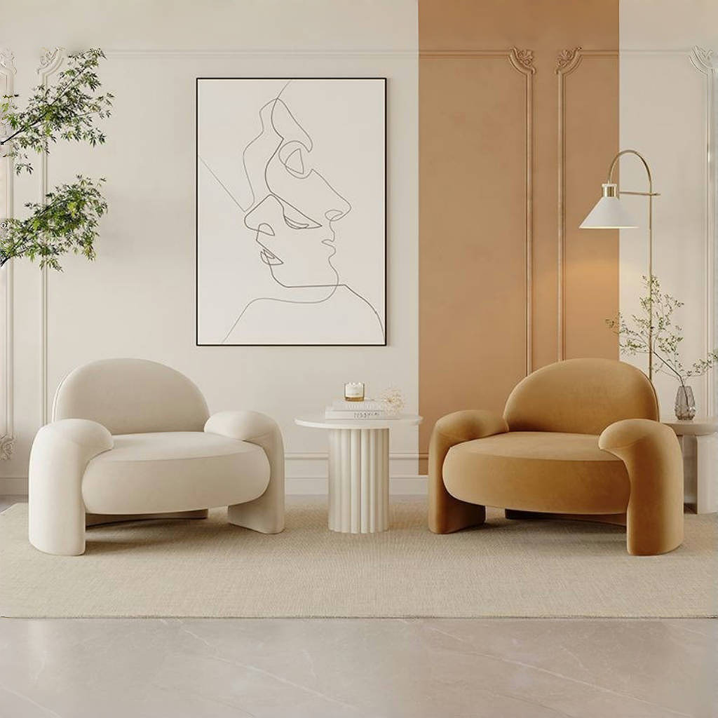 Hokku Designs Modern Minimalist Single Sofa(Set of 2) | Wayfair