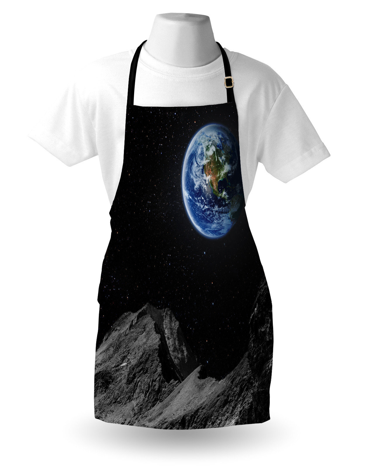 East Urban Home Galaxy Apron Unisex, Moon Mars Planet Earth, Adult Size ...