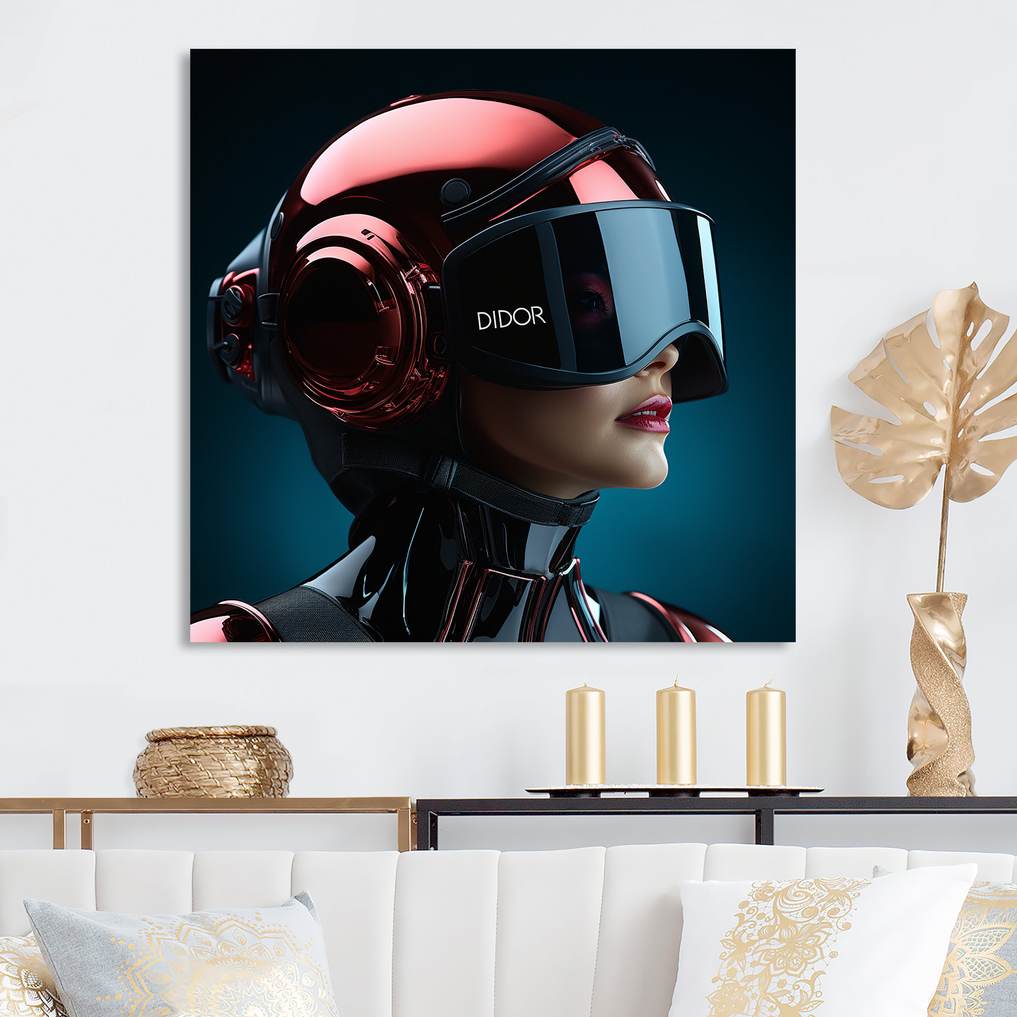 Ivy Bronx Digital Diva Robot Fashion - Dior Metal Wall Art | Wayfair