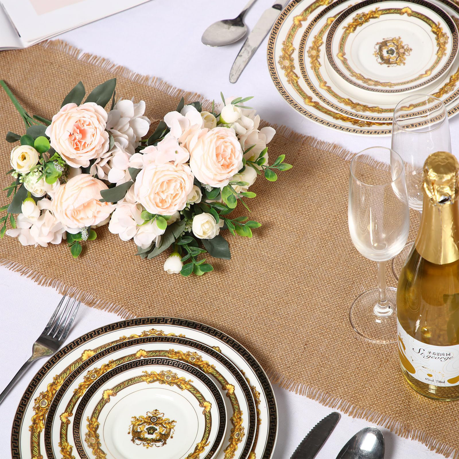 burlap table runners bulk