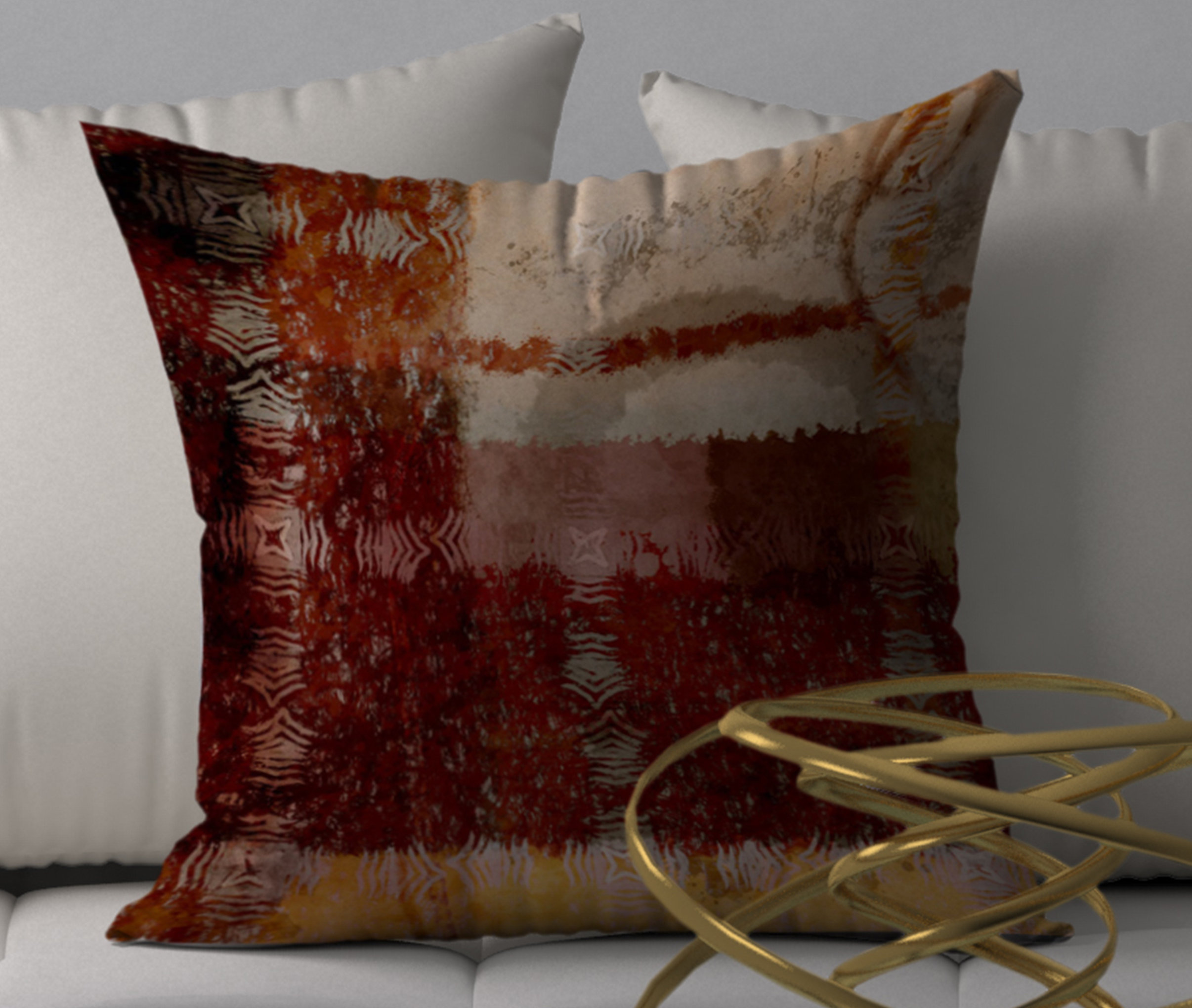 LeRoi Products Abstract Reversible Throw Pillow | Wayfair