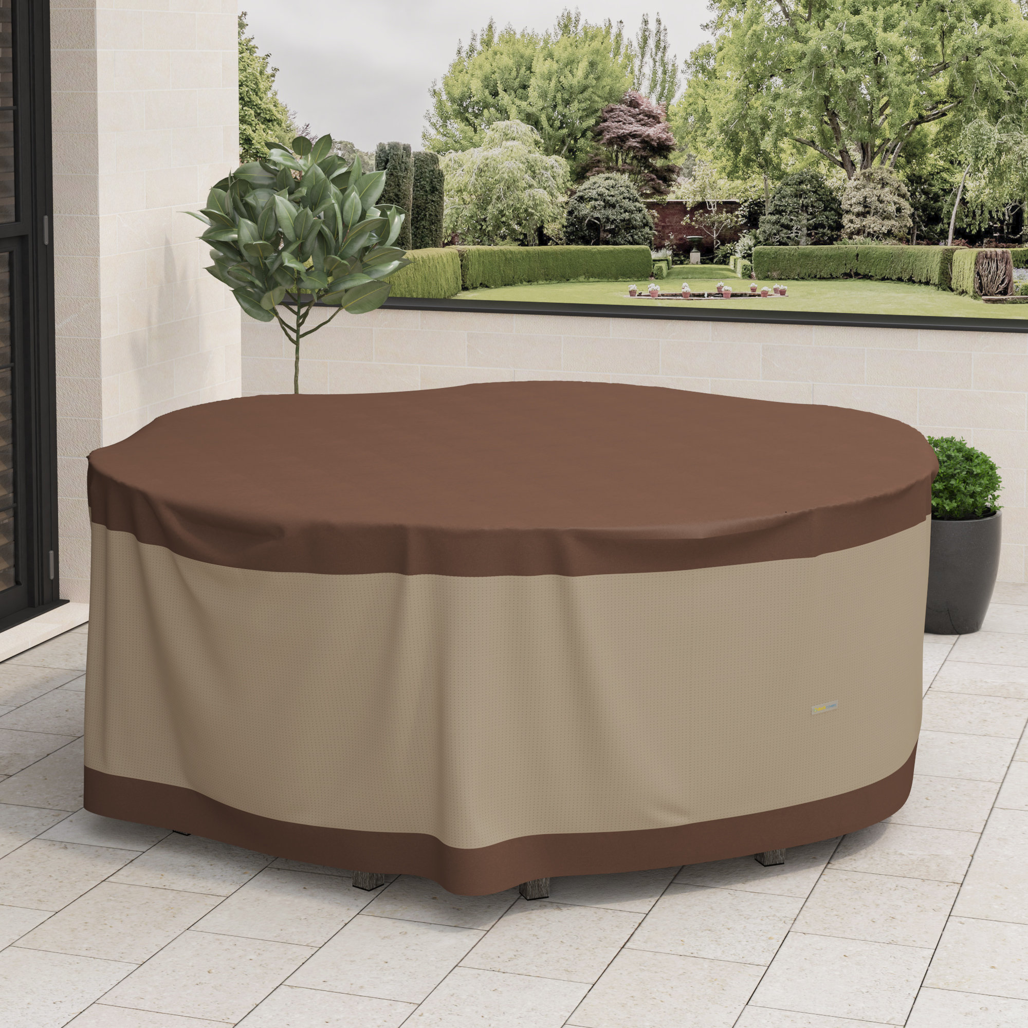 Arlmont & Co. Steve Waterproof Patio Furniture Covers for Round Table ...