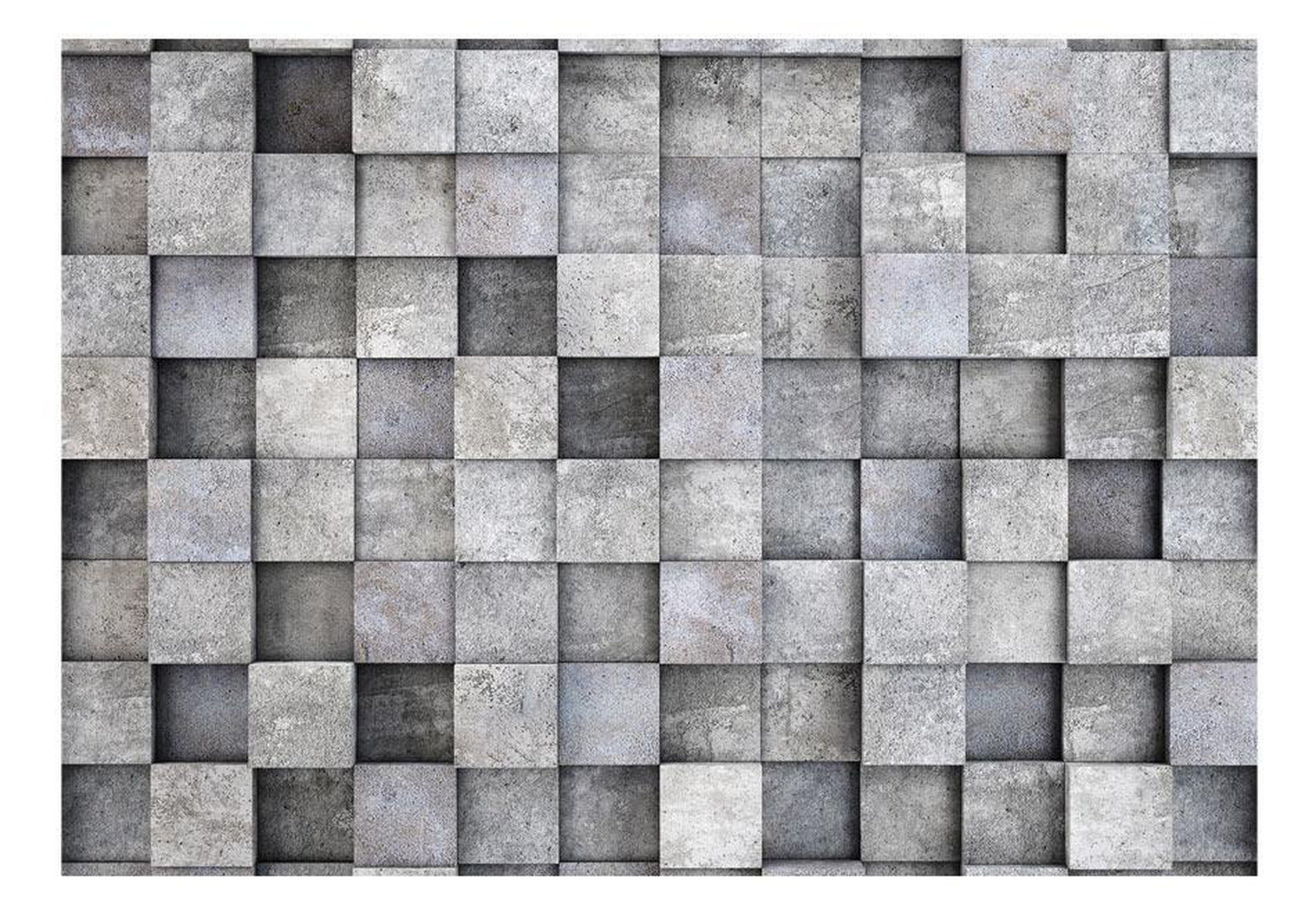 17 Stories Ezmay Peel & Stick Wall Mural - Concrete 3D Blocks ...