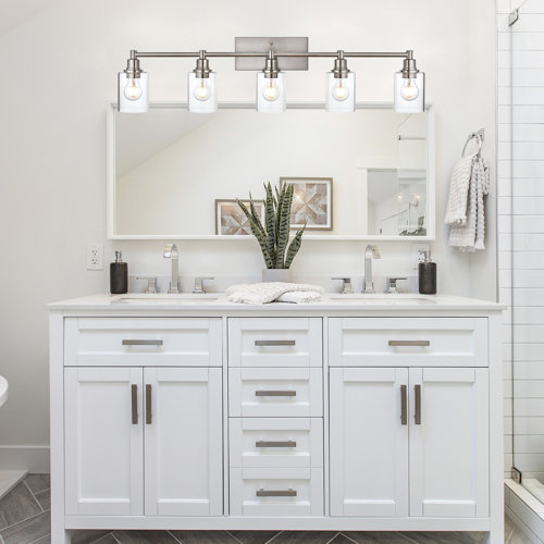 Brushed Nickel Vanity Light Bathroom Vanity Lighting You'll Love | Wayfair