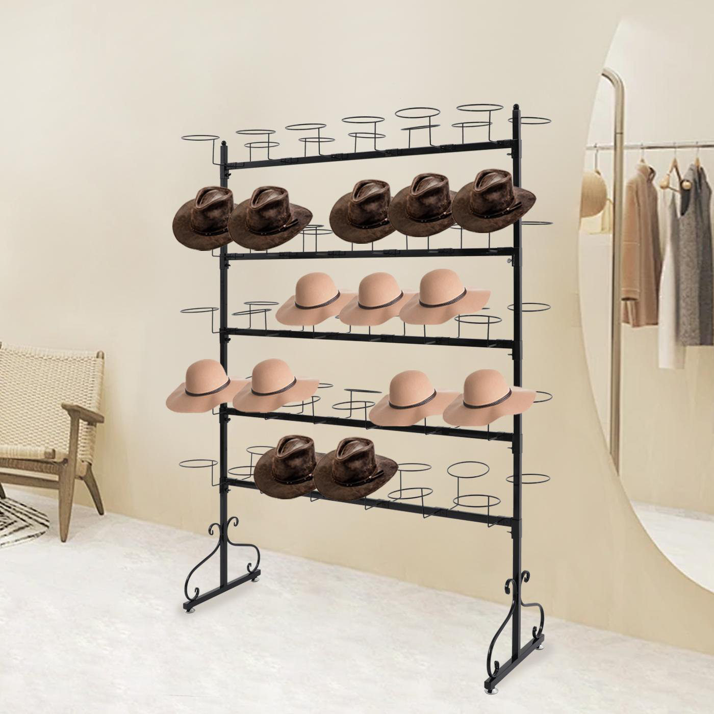DALELEE 5-tier Hat Display Rack Cap Hanger Rack | Wayfair