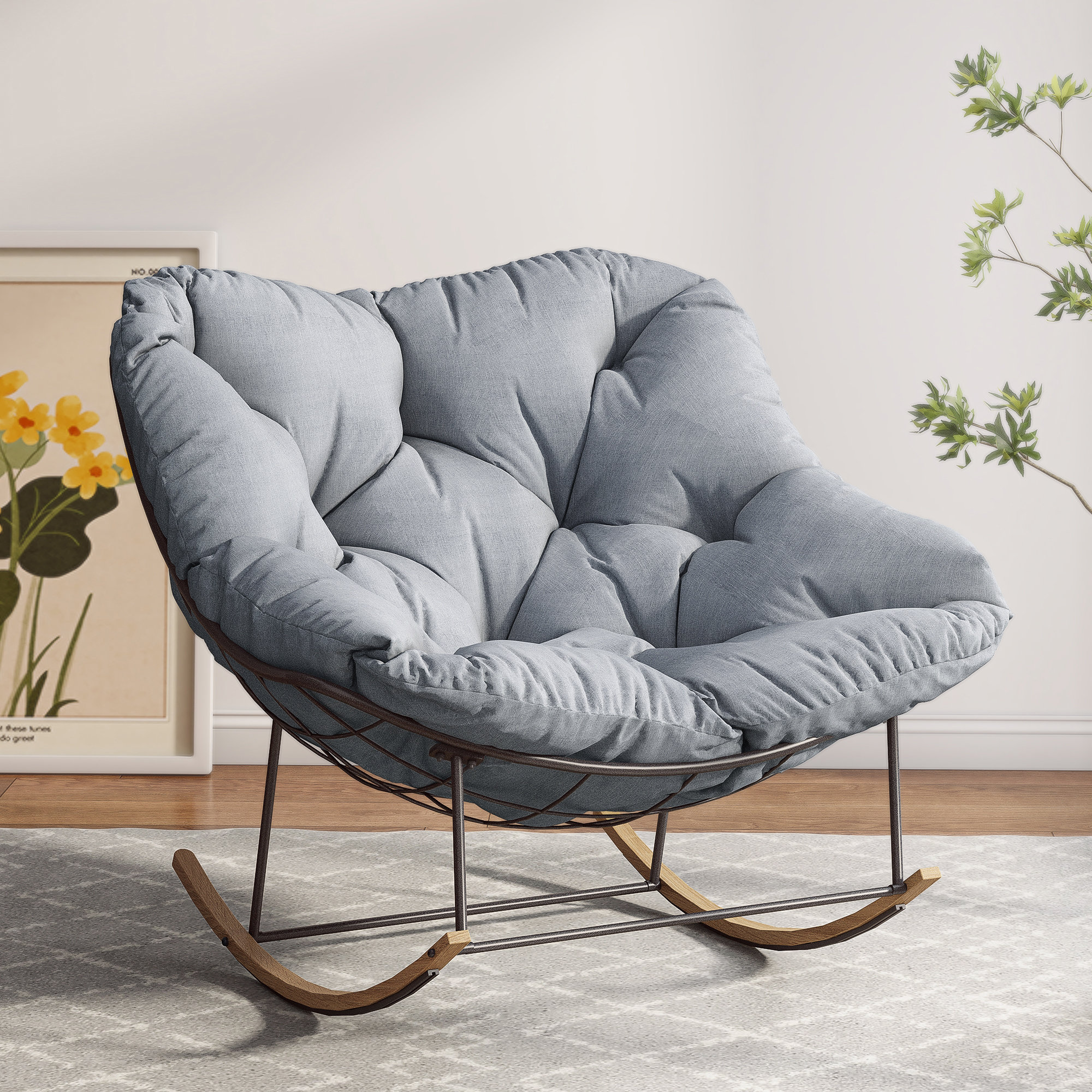 George Oliver Lynnelle Outdoor Rocker Chair | Wayfair