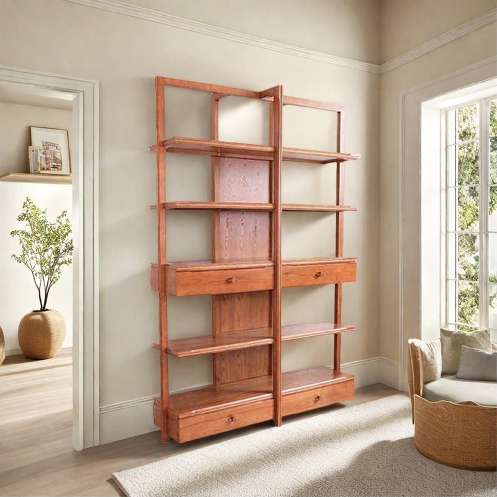 Parttlion Southeast Asian style solid wood bookcase | Wayfair