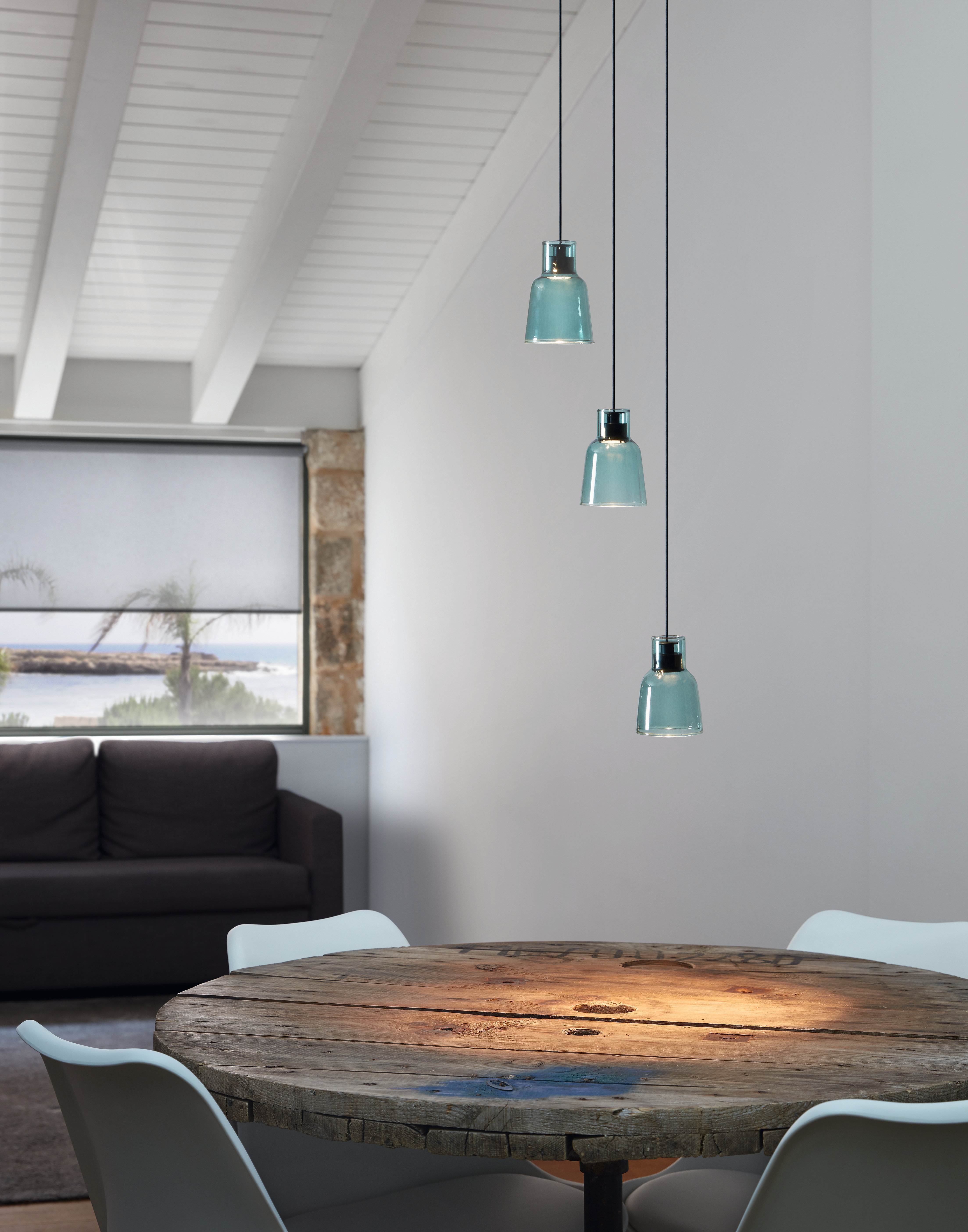 Bover Drip - S/03L LED Dimmable Pendant - TRIAC Dimmable - Ebony Black ...