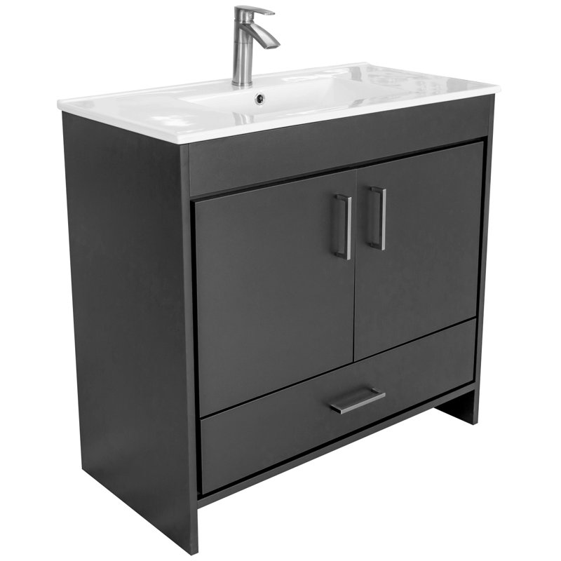 Latitude Run® Skylar 36" Single Sink Freestanding Bathroom Vanity Set ...