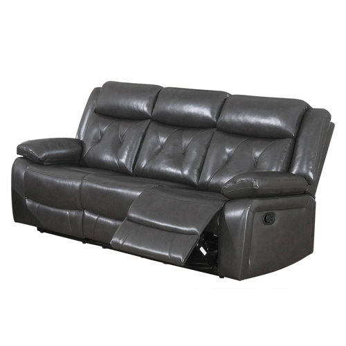 Latitude Run® 87.5" Faux Leather Pillow Top Arm Reclining Sofa | Wayfair
