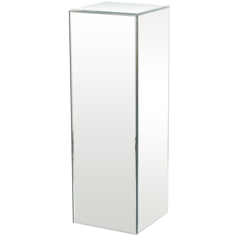 Wade Logan® Arveda Mirrored Glass Top Pedestal End Table & Reviews ...