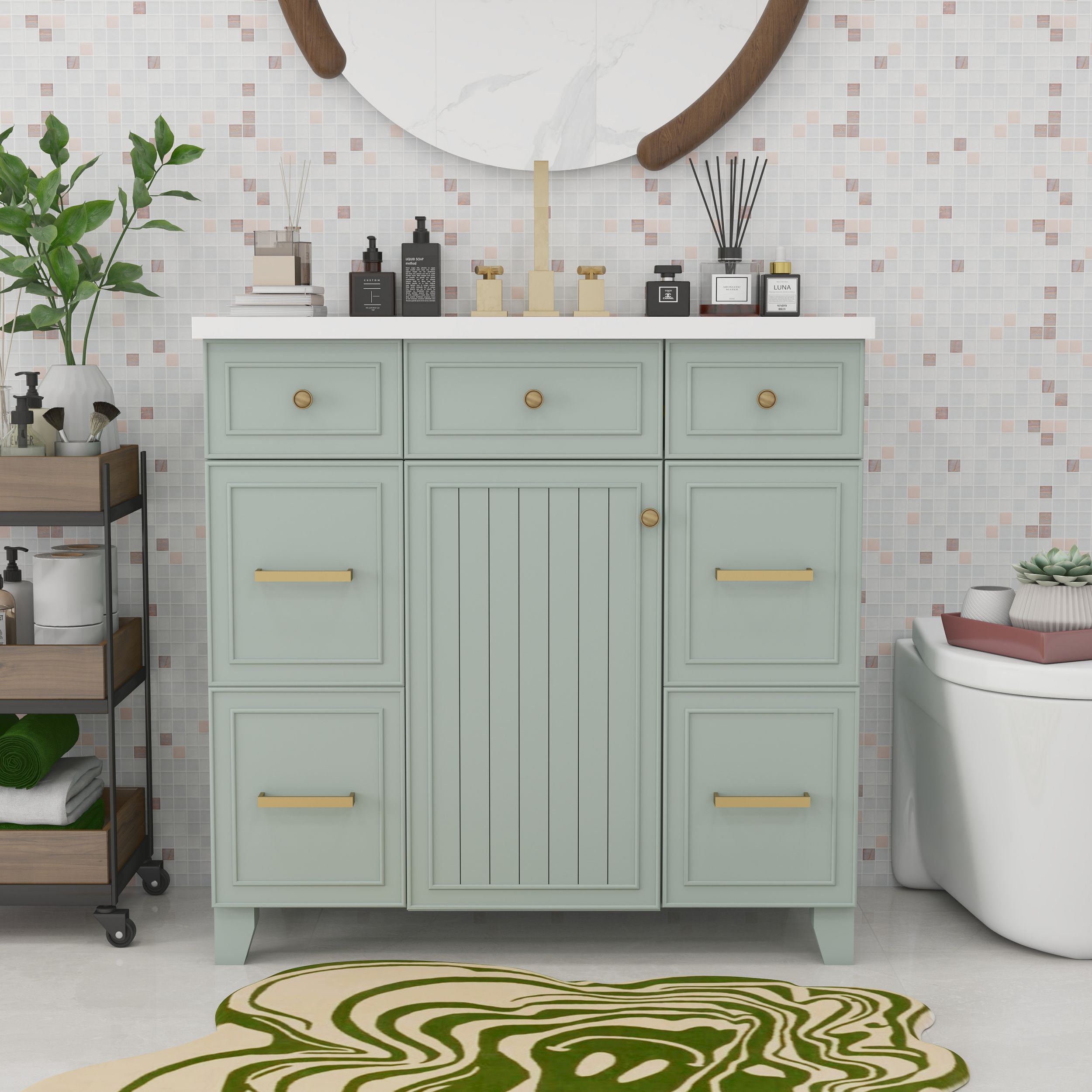 Winston Porter Samiras 36 Single Bathroom Vanity With Top Wayfair Canada