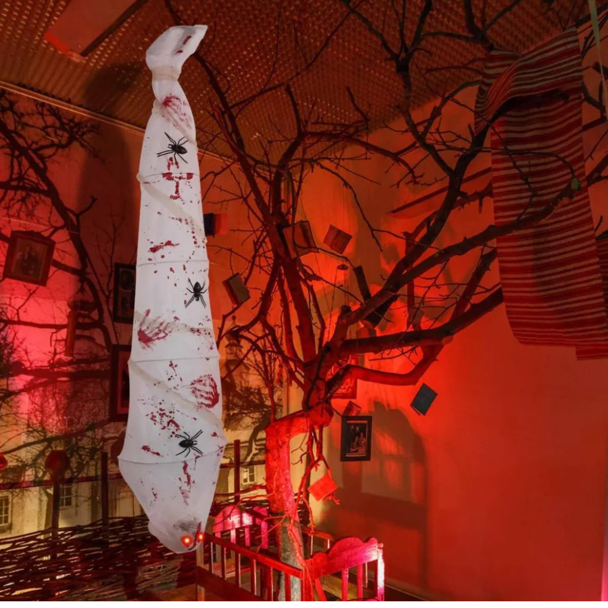 The Holiday Aisle® 72" Hanging Cocoon Corpse Halloween Decor - Wayfair ...