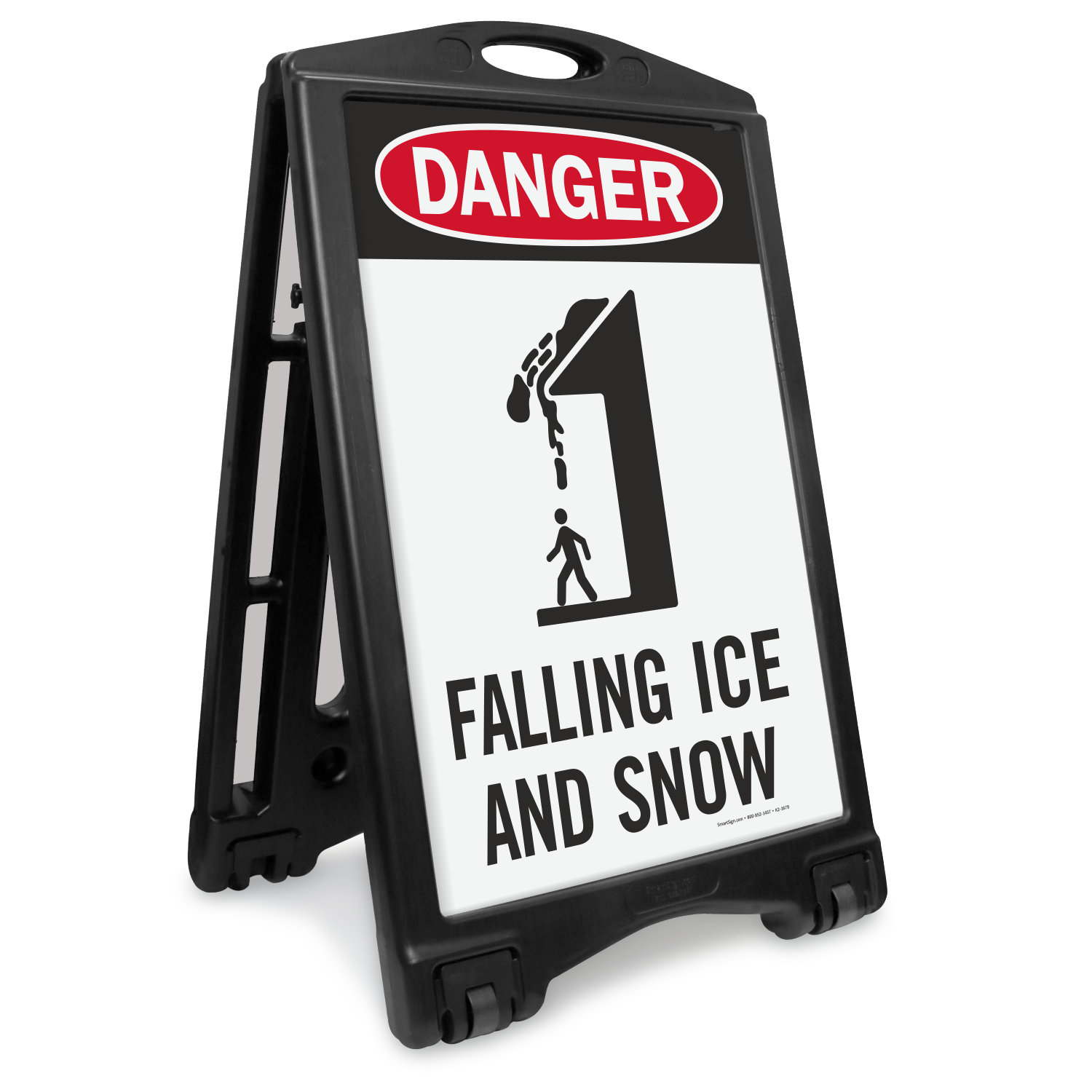 SmartSign Danger Falling Ice And Snow Portable Sidewalk Sign - Wayfair ...