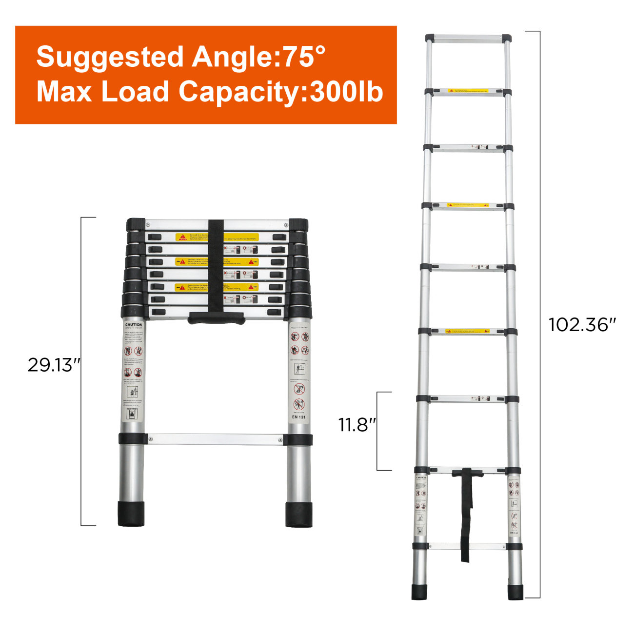 WFX Utility™ Telescoping Ladder, Telescopic Extension Ladder, Aluminum ...